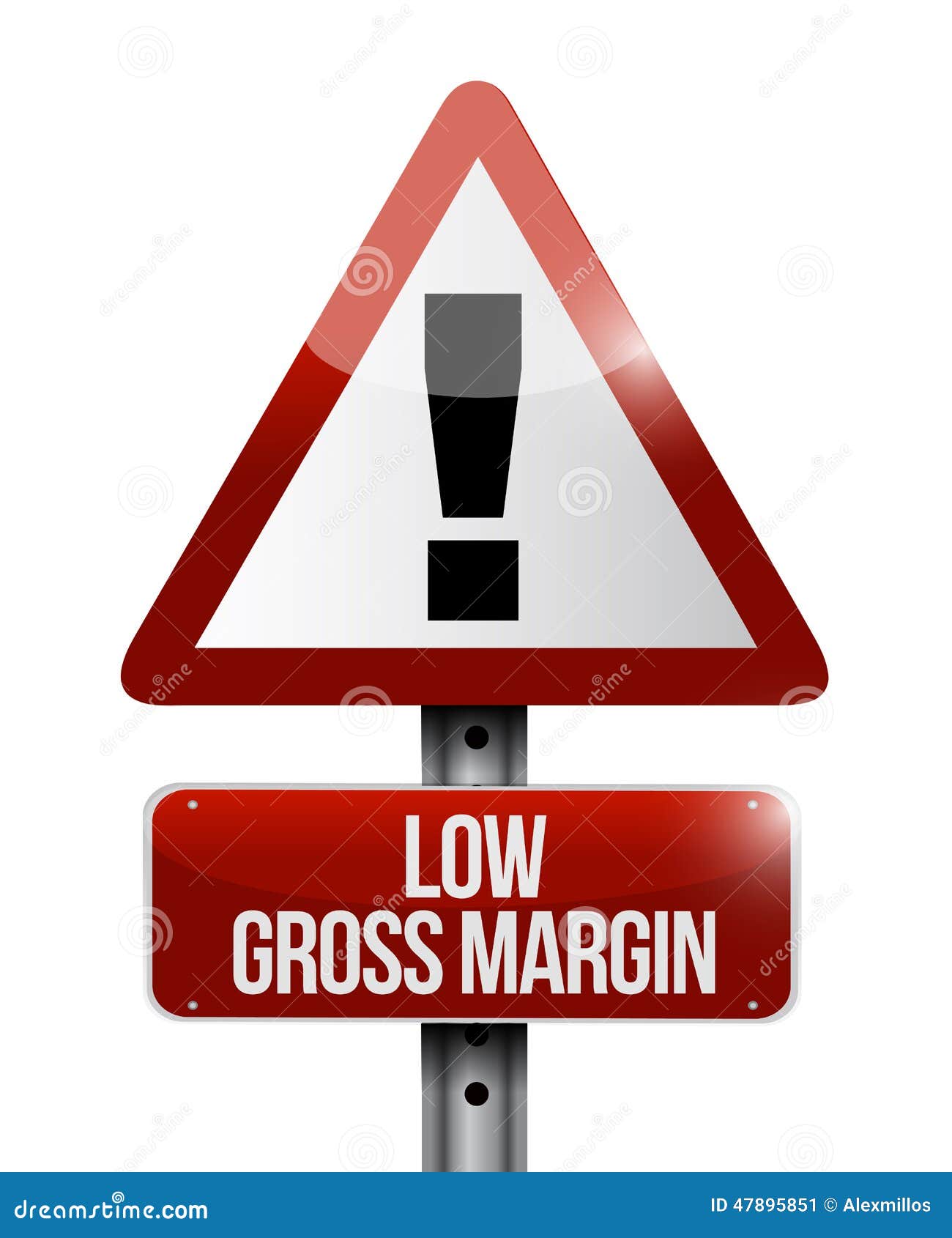 Low Gross Margin Warning Sign Stock Illustration - Illustration of ...