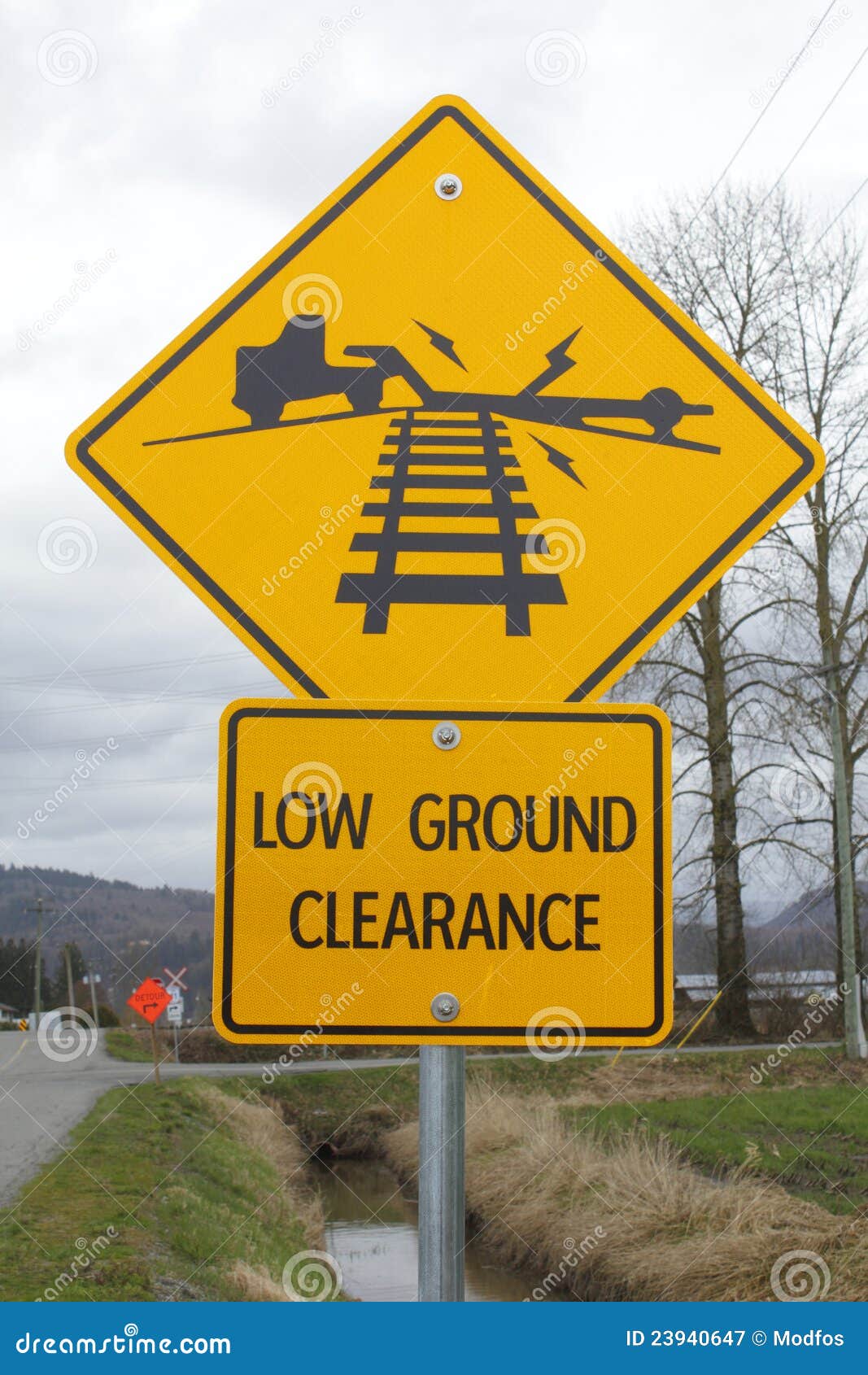 Low Ground Clearance Signage Stock Image - Image of warning, signage ...