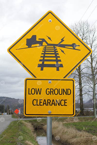 Low Ground Clearance Signage Stock Image - Image of warning, signage ...