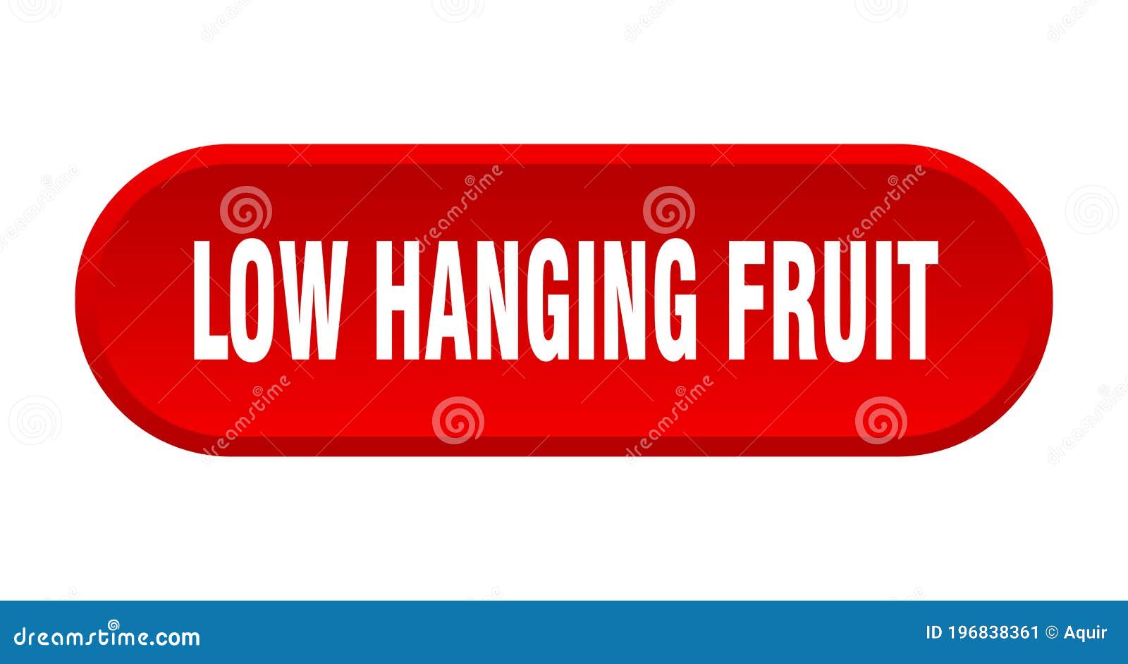 Low hanging fruit button stock vector. Illustration of push - 196838361
