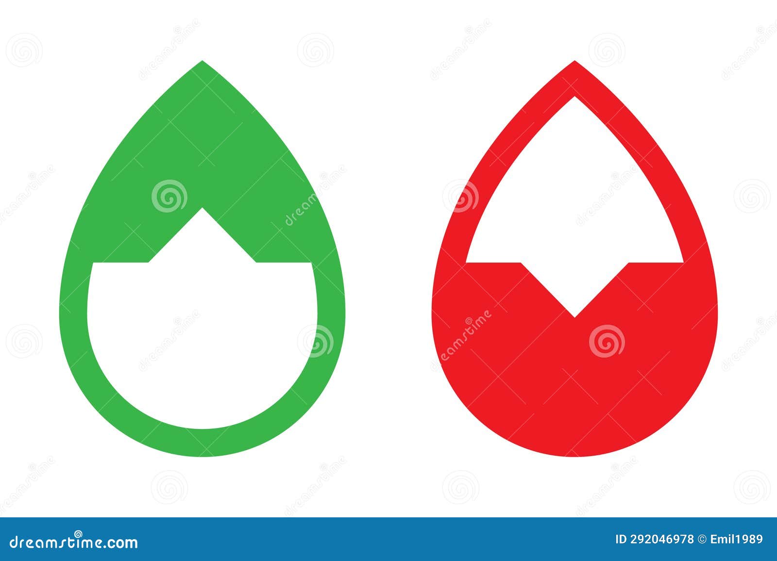 Low and High Cal Drop Icons. Stock Vector - Illustration of medicine ...