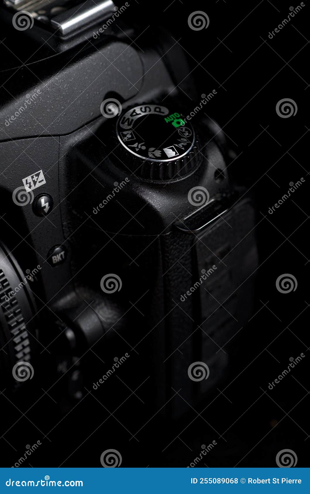 Low Key Lighting Macro Image of Digital Camera Control Dial Stock Photo ...