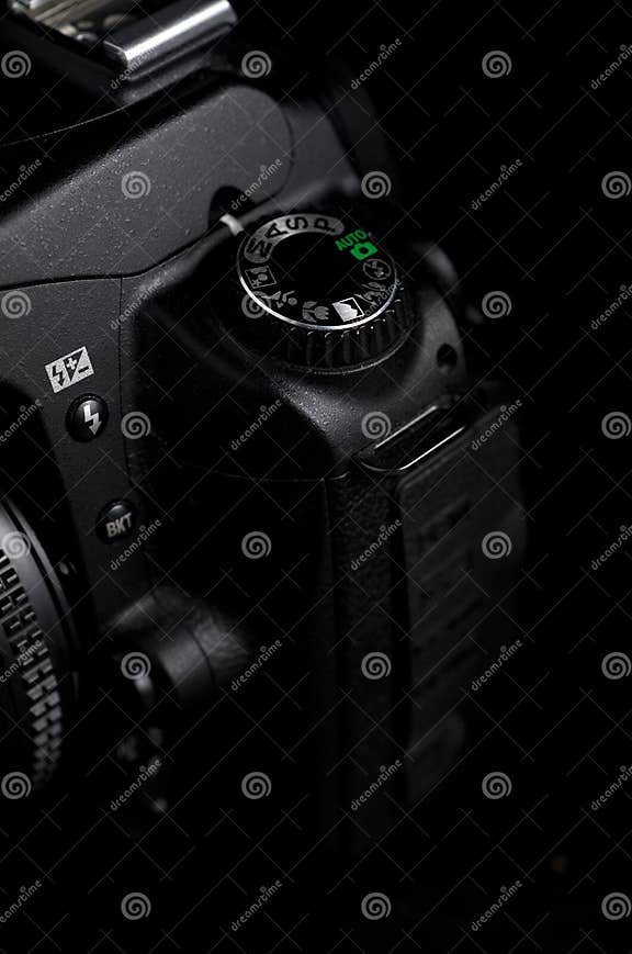 Low Key Lighting Macro Image of Digital Camera Control Dial Stock Photo ...