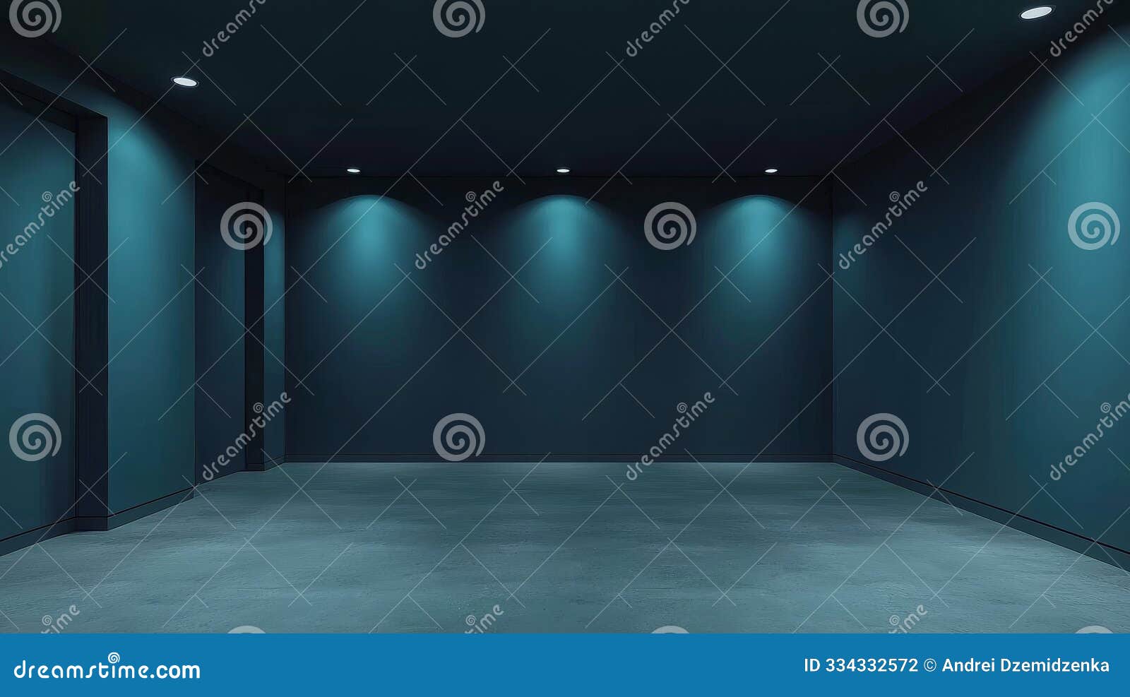 Low Key Lighting, Minimalist Studio Room Space Background 3D Rendering ...