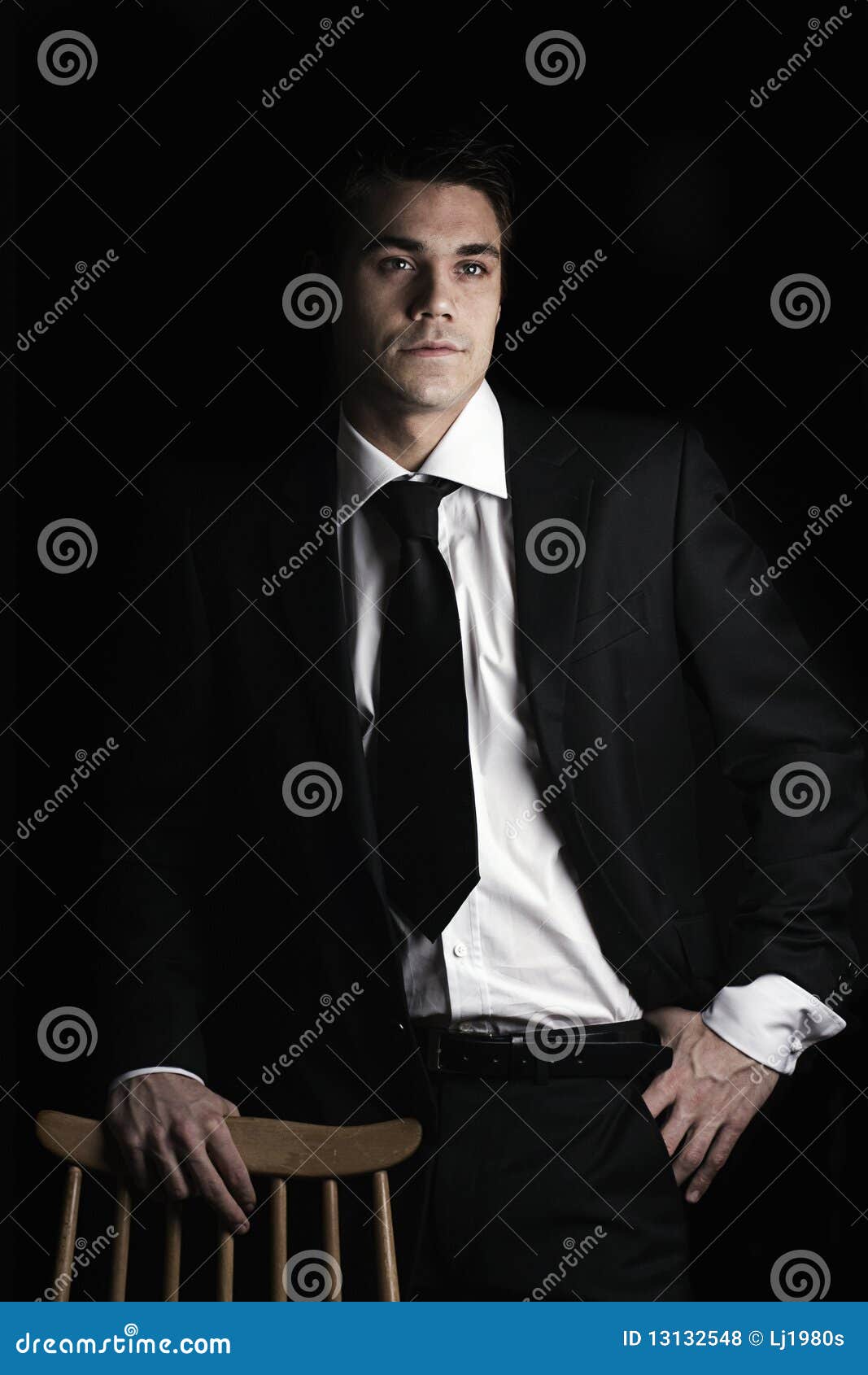 Low key man stock photo. Image of vintage, attractive - 13132548
