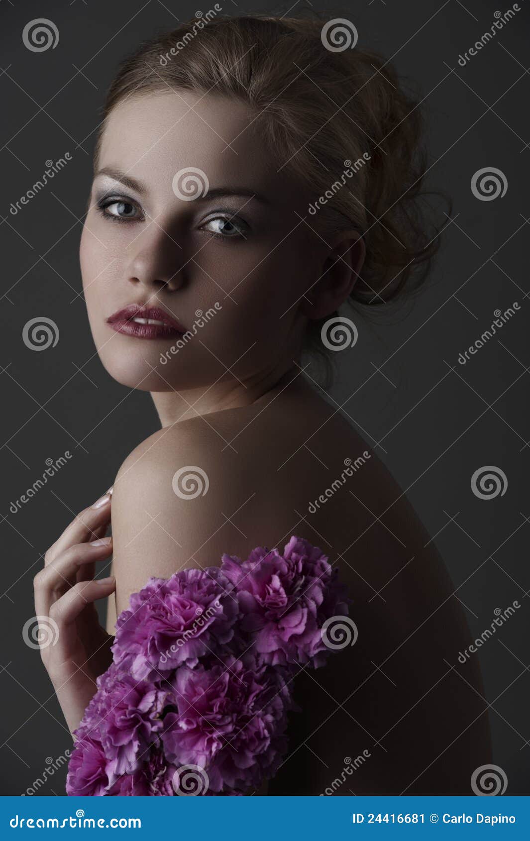 Low Key Portrait of a Beautiful Girl Stock Image - Image of elegant ...