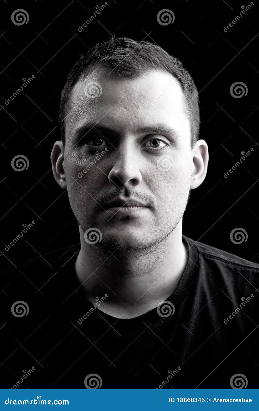 Low Key Portrait of a Serious Man Stock Photo - Image of angry, macho ...