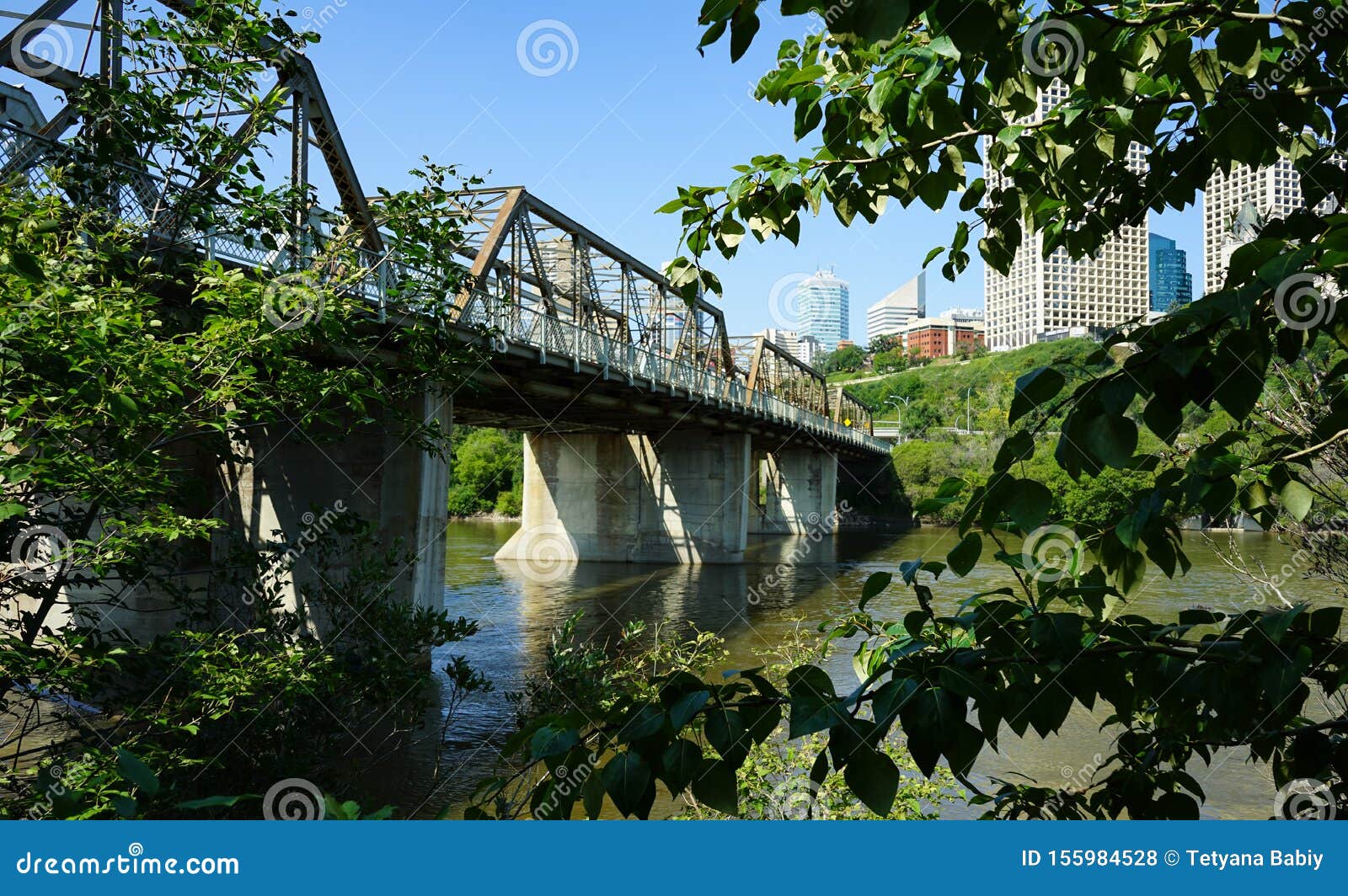 Stunning View of Low Level Bridge and Downtown Edmonton, Alberta ...