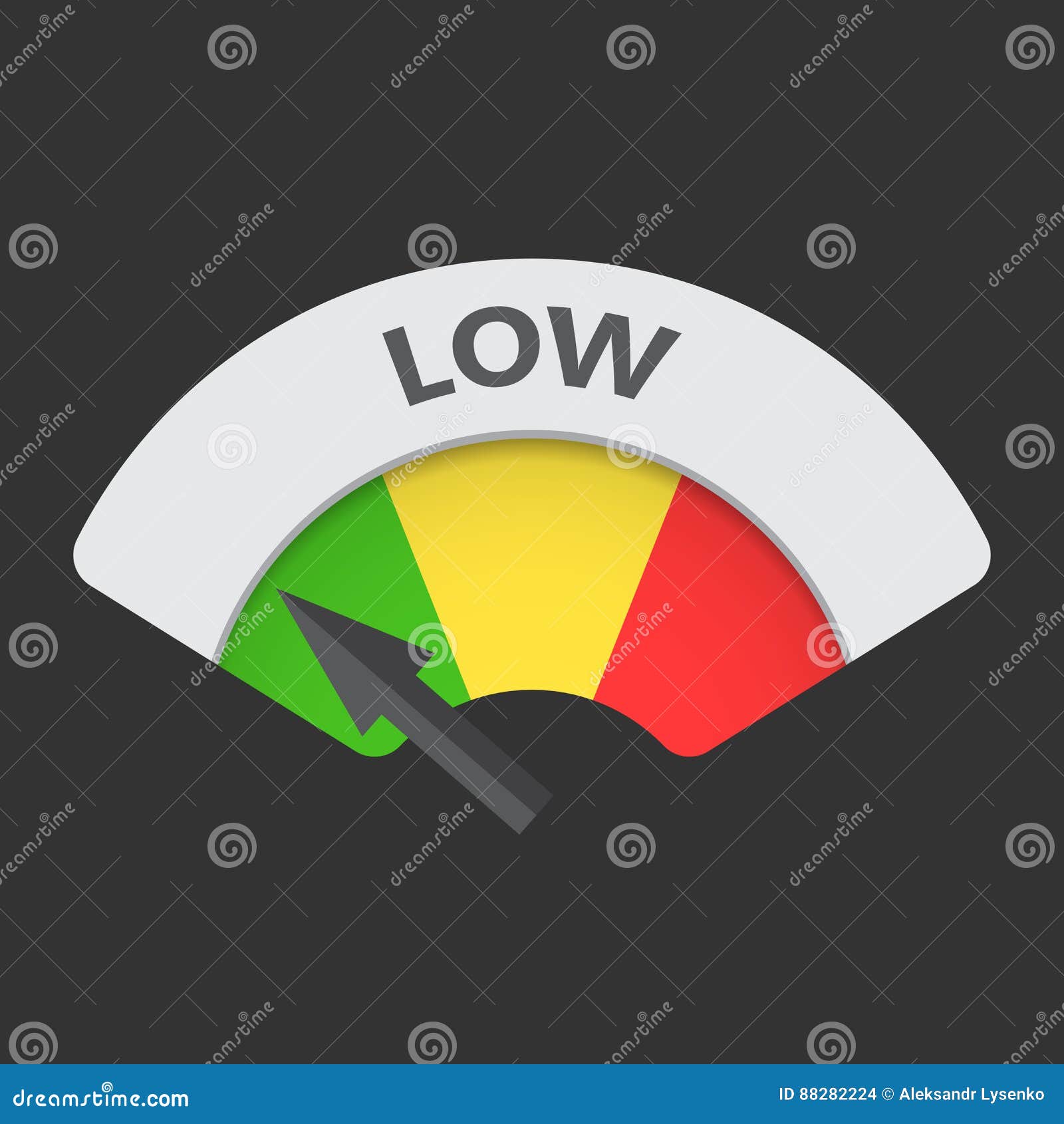 Risk Gauge Scale. Performance Indicator. Dashboard Sign. Vector ...