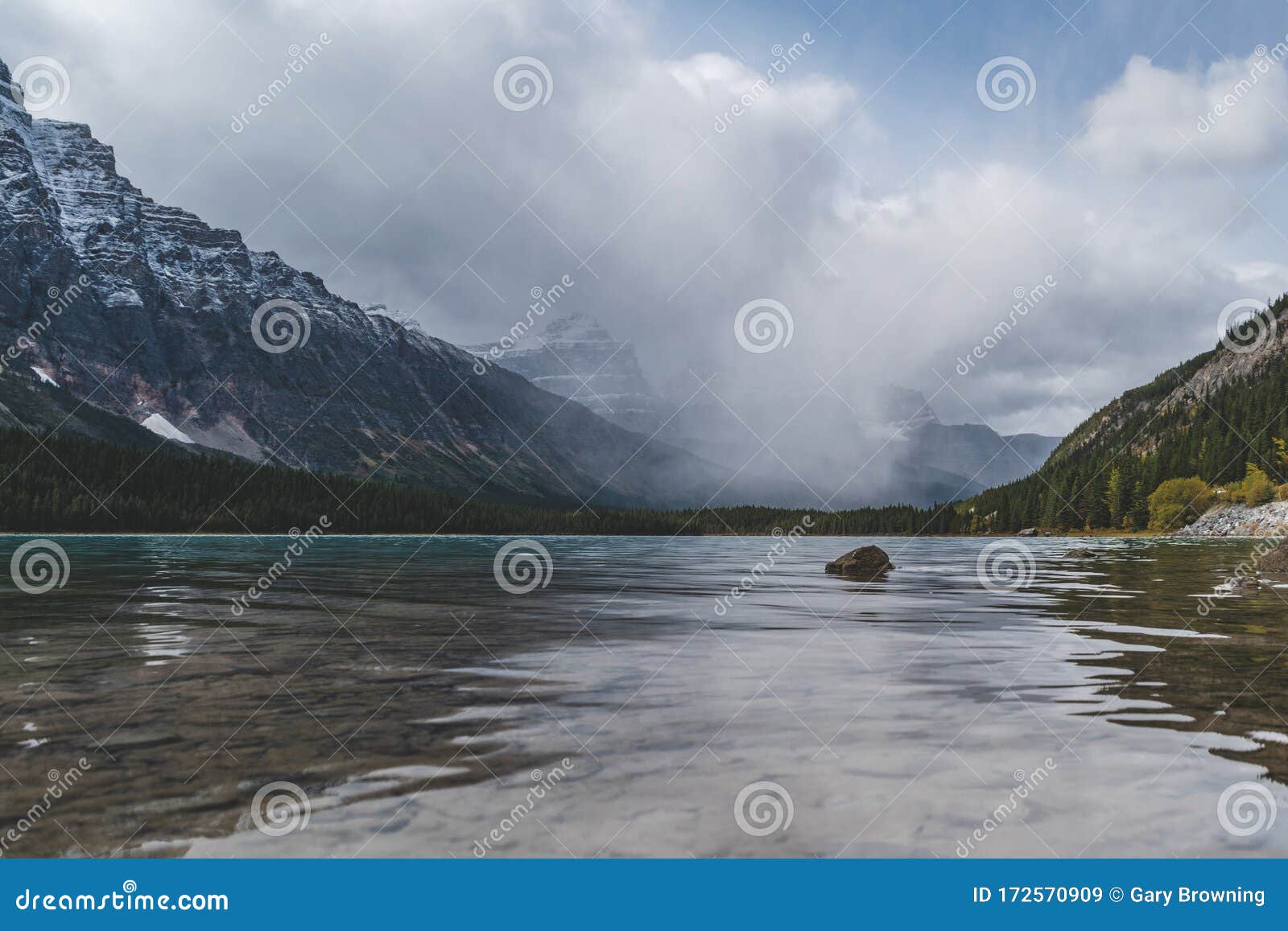 Low Level Shot of Mountains Showing Cool Autumn Mist Stock Image ...