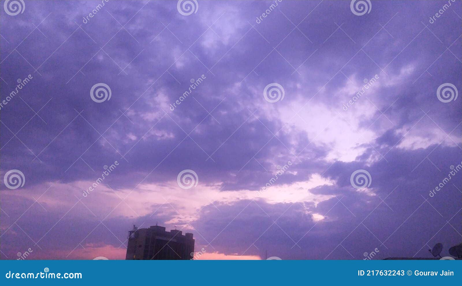 Low light sky blue colours stock image. Image of dusk - 217632243