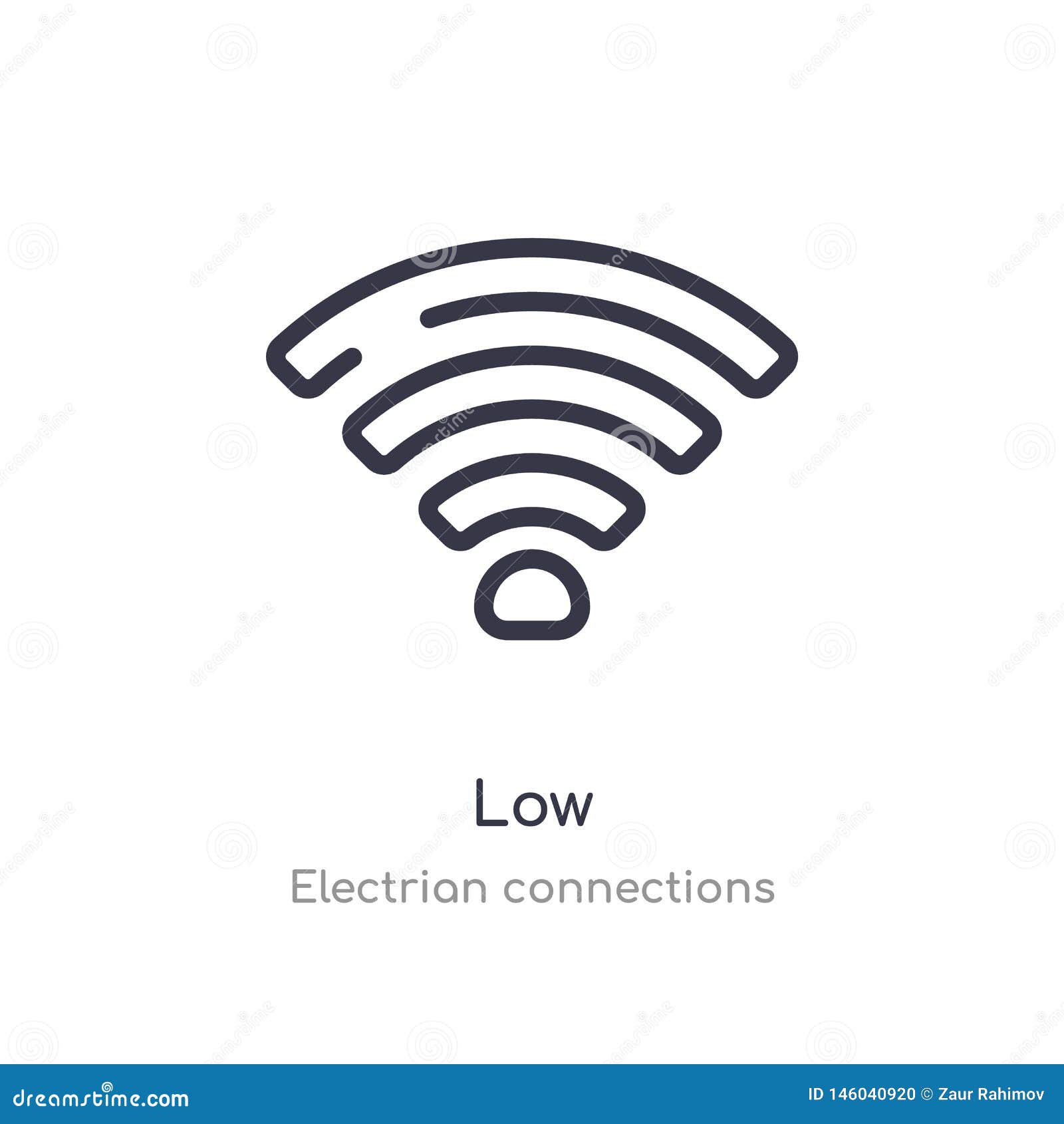 Low Outline Icon. Isolated Line Vector Illustration from Electrian ...