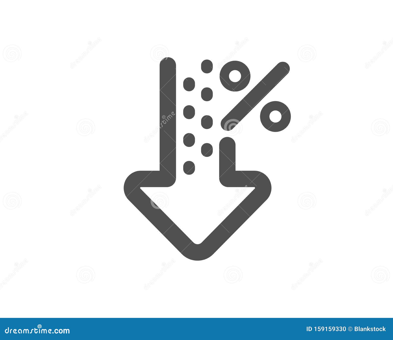 Low Percent Icon. Discount Sign. Decrease Percentage. Vector Stock Vector - Illustration of ...