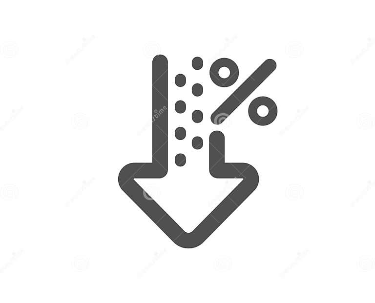 Low Percent Icon. Discount Sign. Decrease Percentage. Vector Stock ...