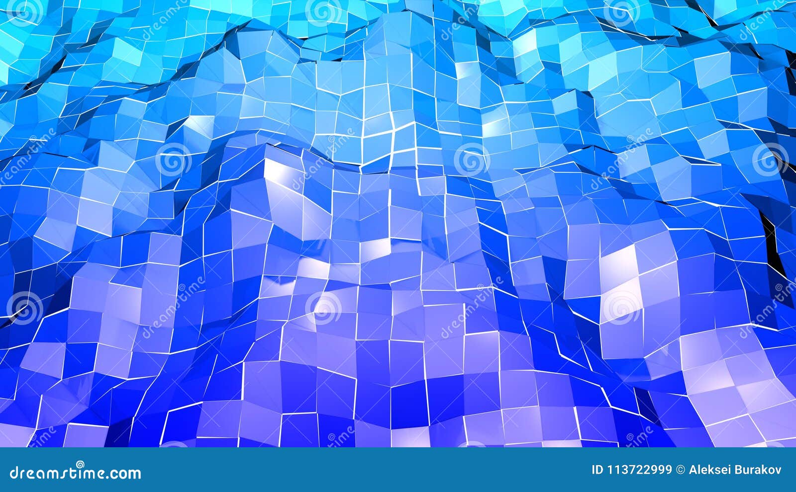 Low Poly Abstract Background with Modern Gradient Colors. Blue and Deep ...