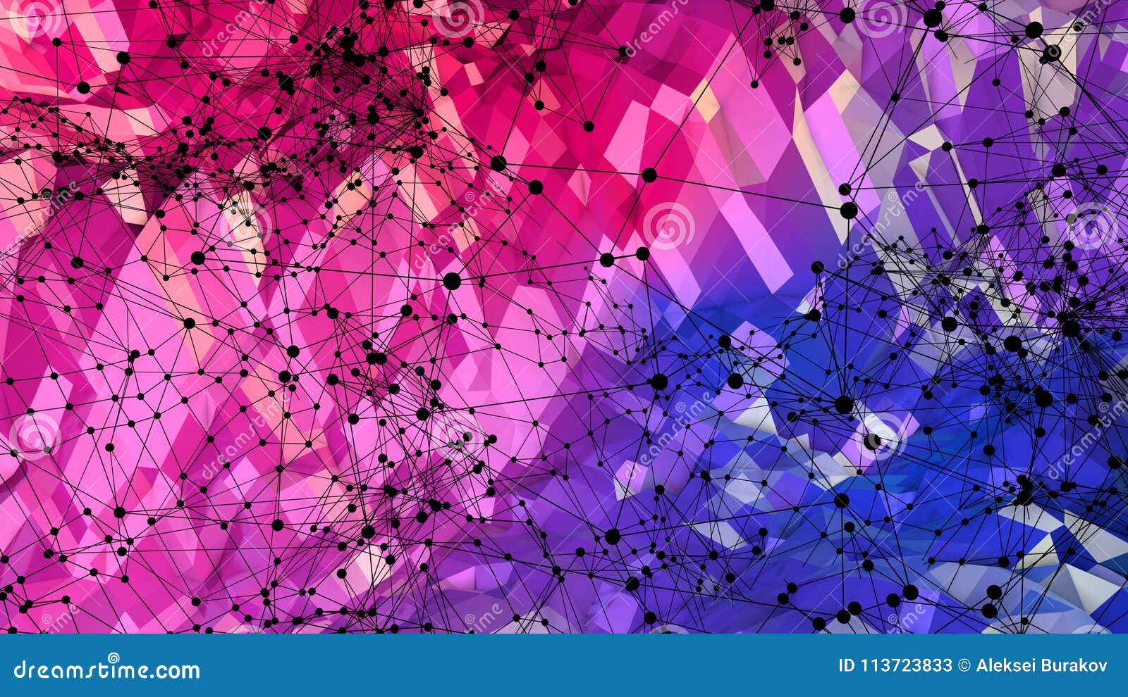 Low Poly Abstract Background with Modern Gradient Colors. Red Blue 3d ...