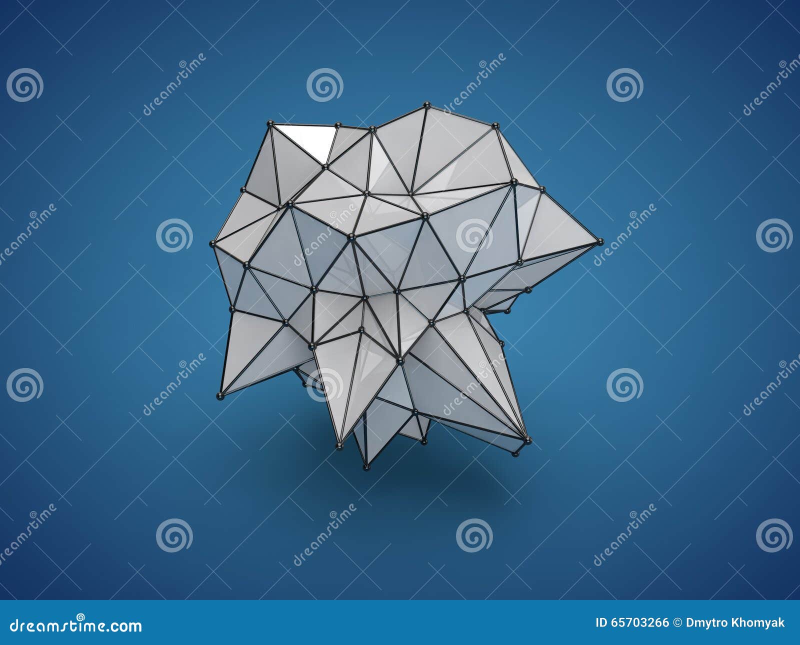 Low poly abstract form stock illustration. Illustration of poly - 65703266