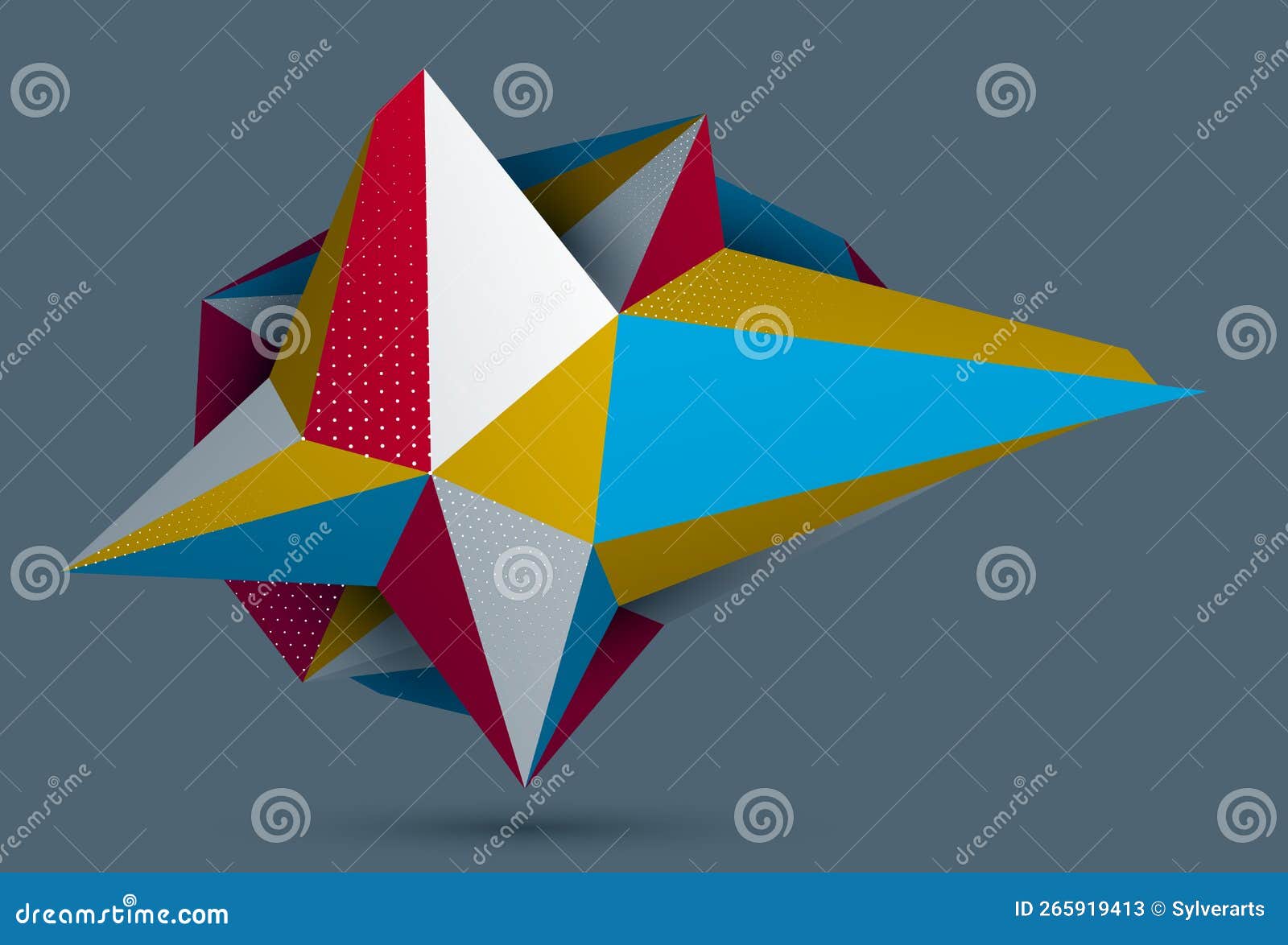 Low Poly Abstract Form, Vector Future Shape Design Polygonal Art ...