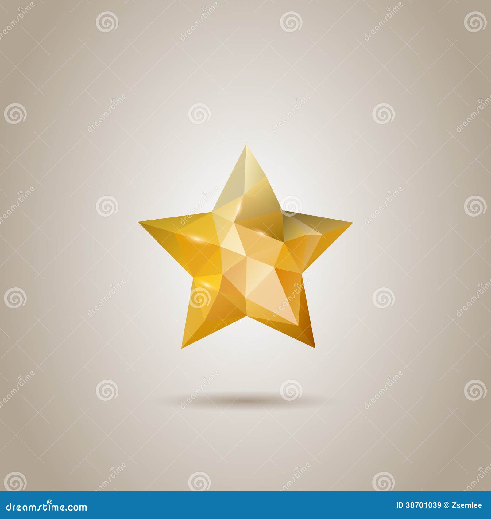 Low-poly Abstract Polygonal Star Stock Vector - Illustration of icon ...