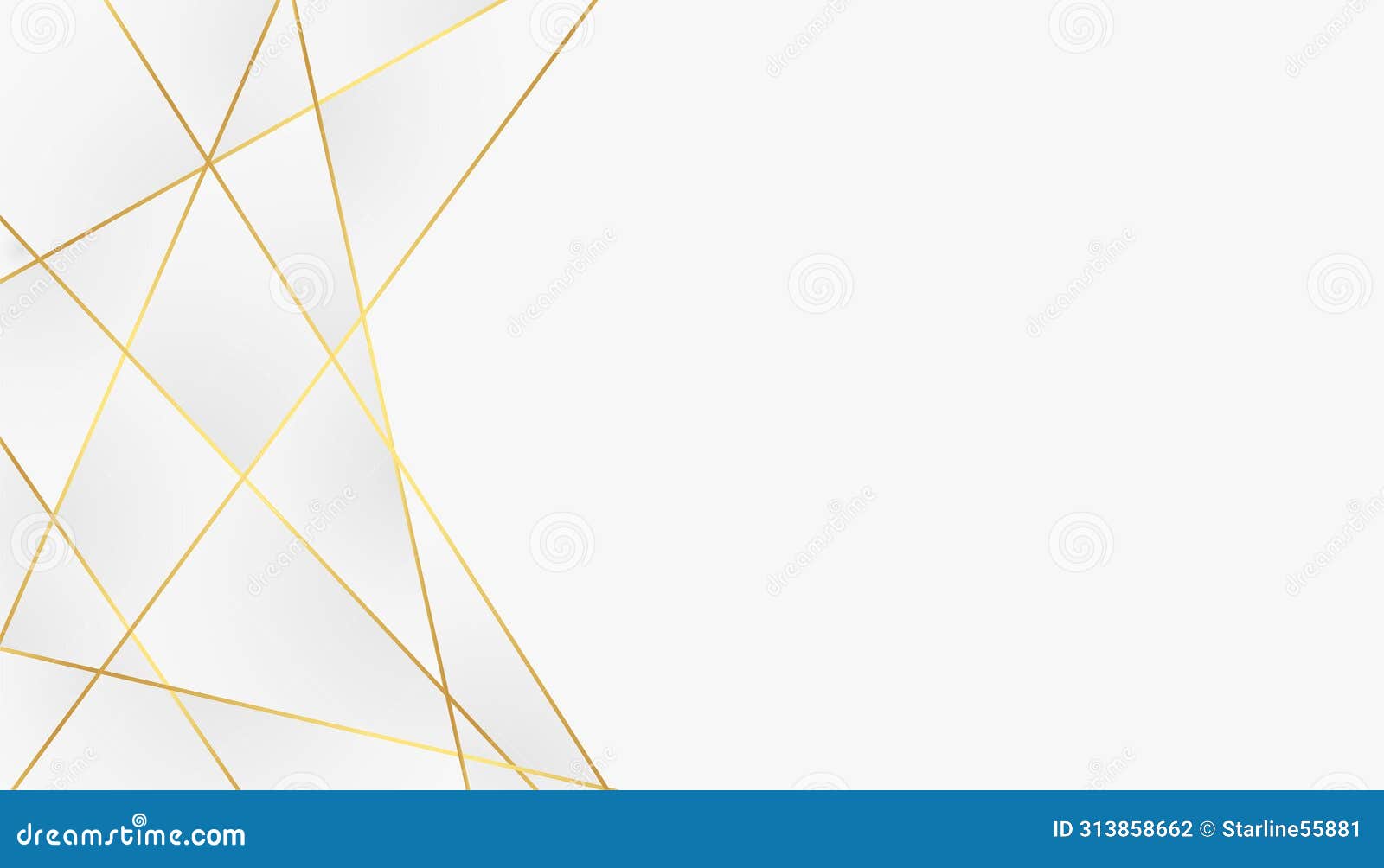 Low Poly Abstract White and Golden Lines Background Stock Vector ...