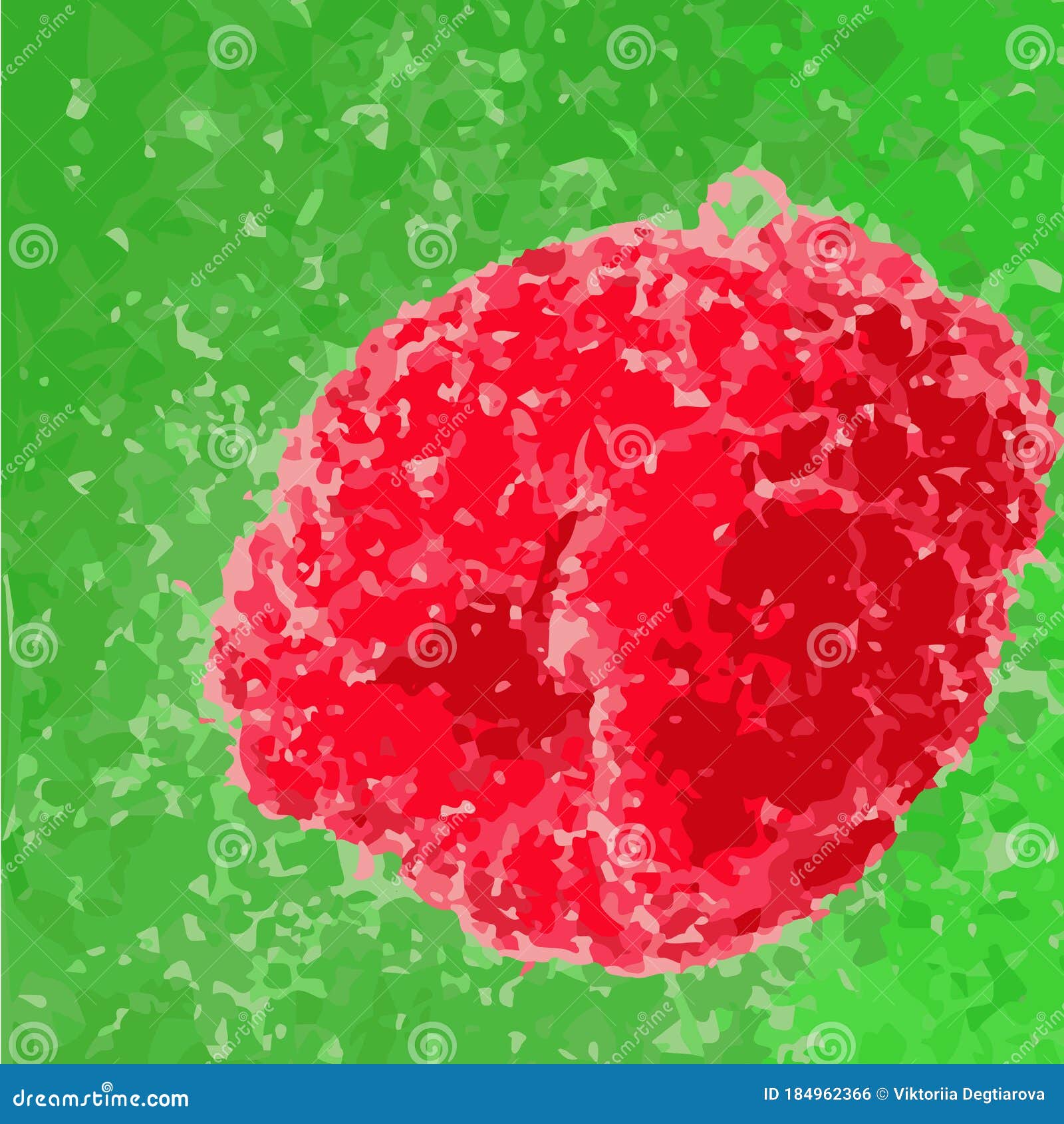 Low Poly Art Raspberry. Berry Drawn by Polygons. Vector Illustration ...