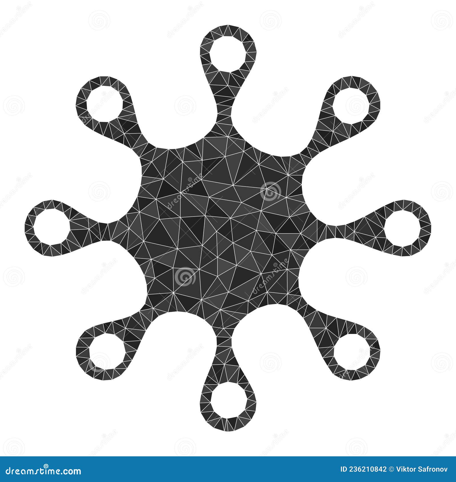 Vector Axenic Microbe Lowpoly Icon Stock Vector - Illustration of ...