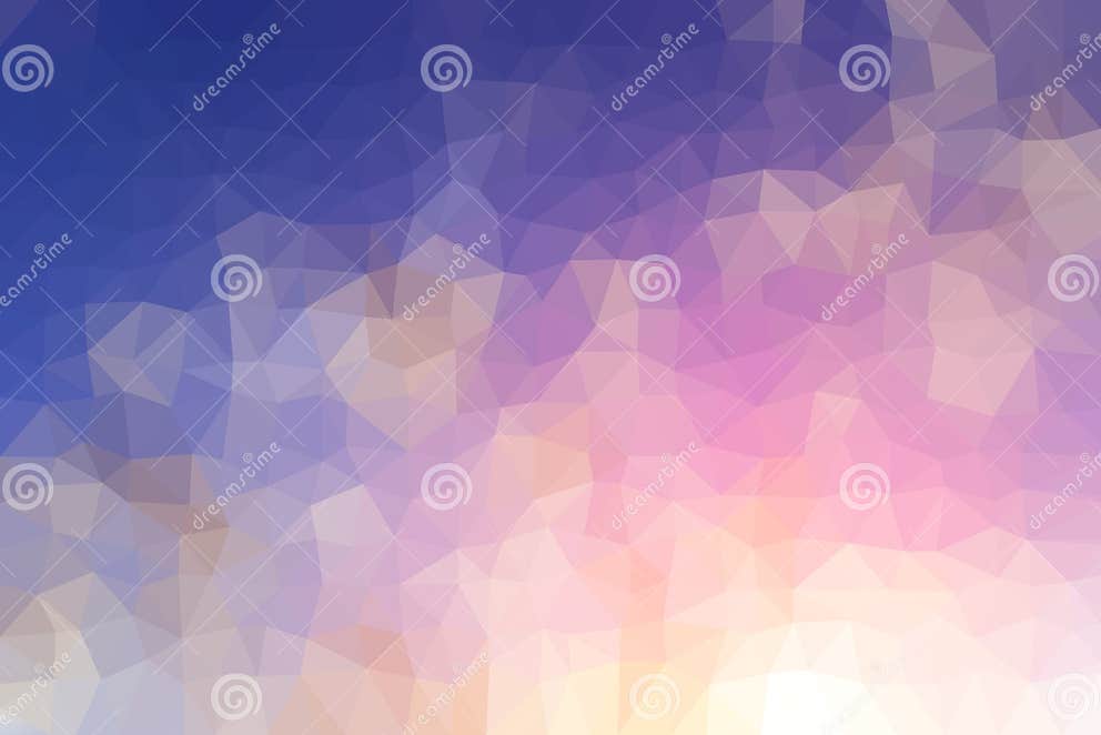 Low Poly Background of the Sky and Clouds Stock Vector - Illustration ...