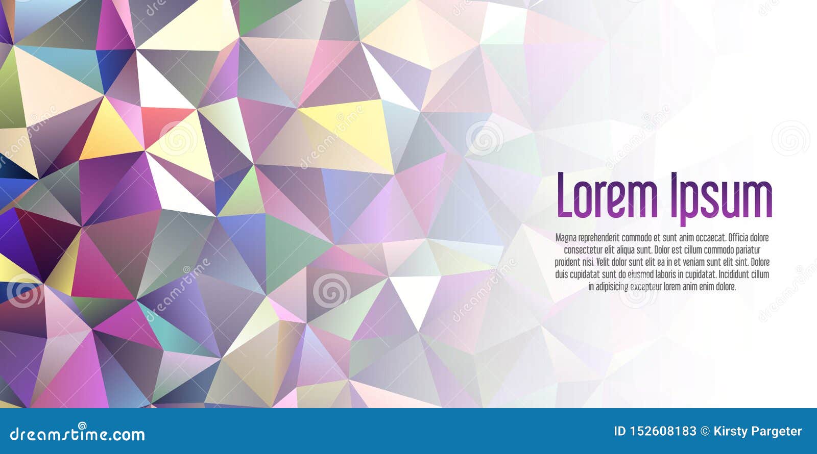 Low poly banner design stock vector. Illustration of header - 152608183