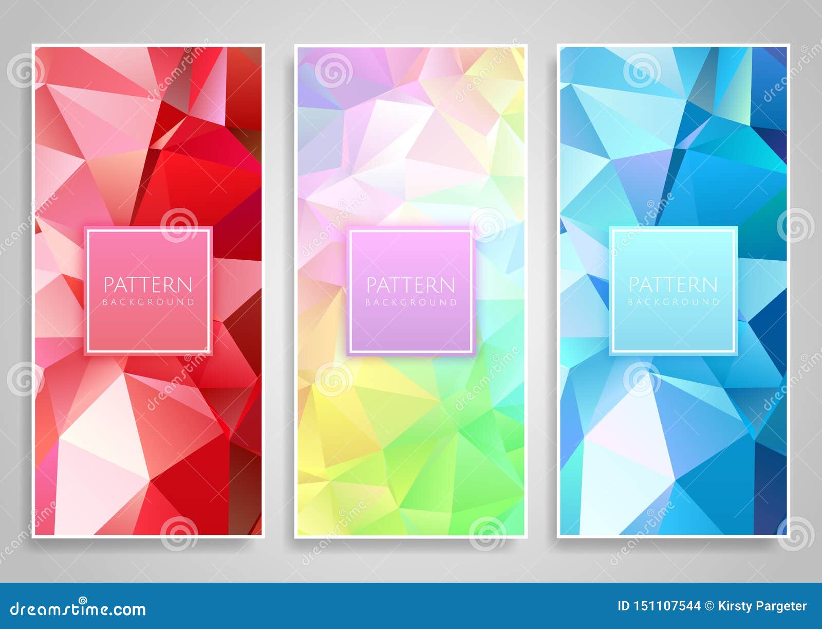 Low poly banner designs stock vector. Illustration of document - 151107544