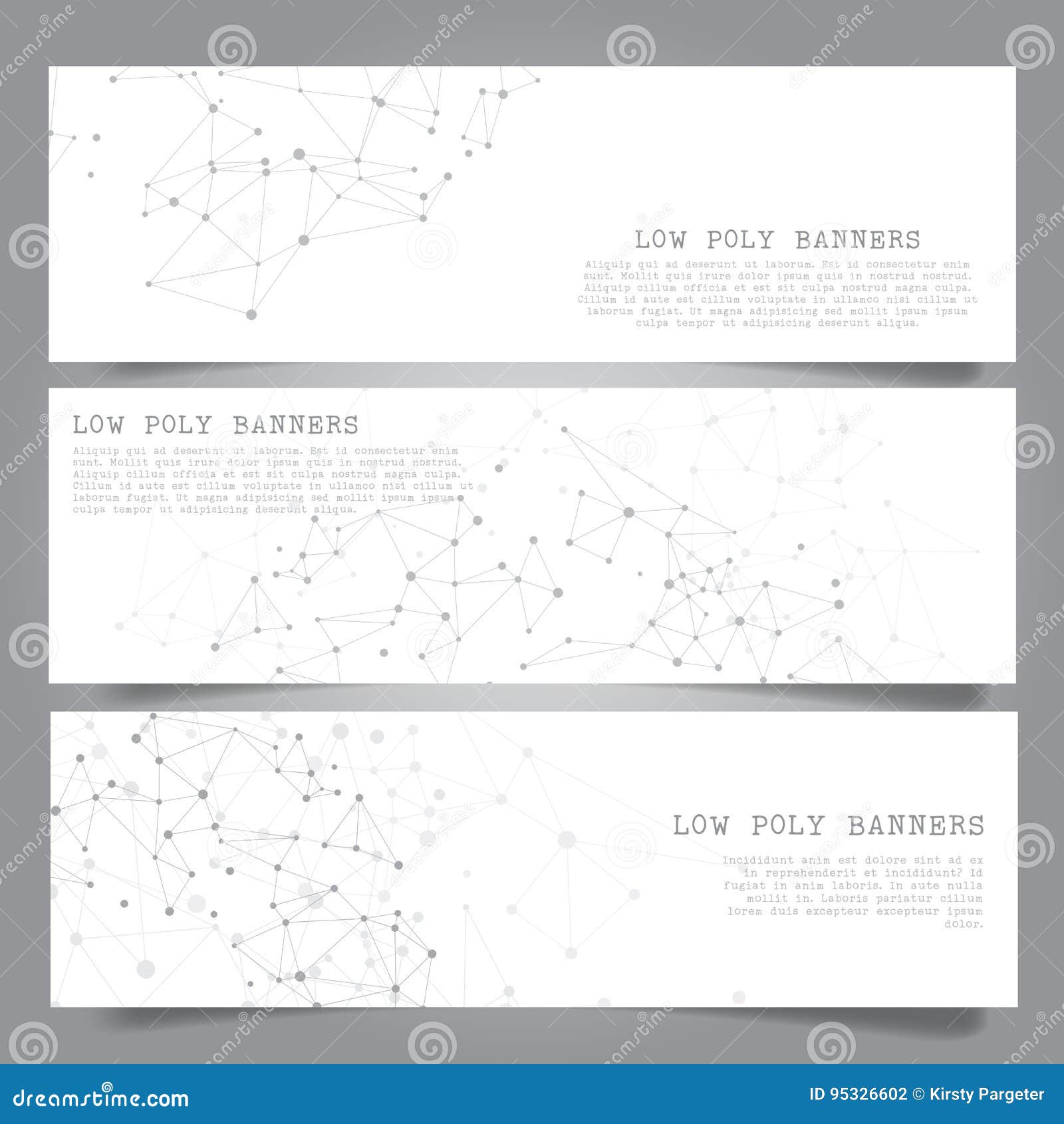 Low poly banners stock vector. Illustration of trendy - 95326602