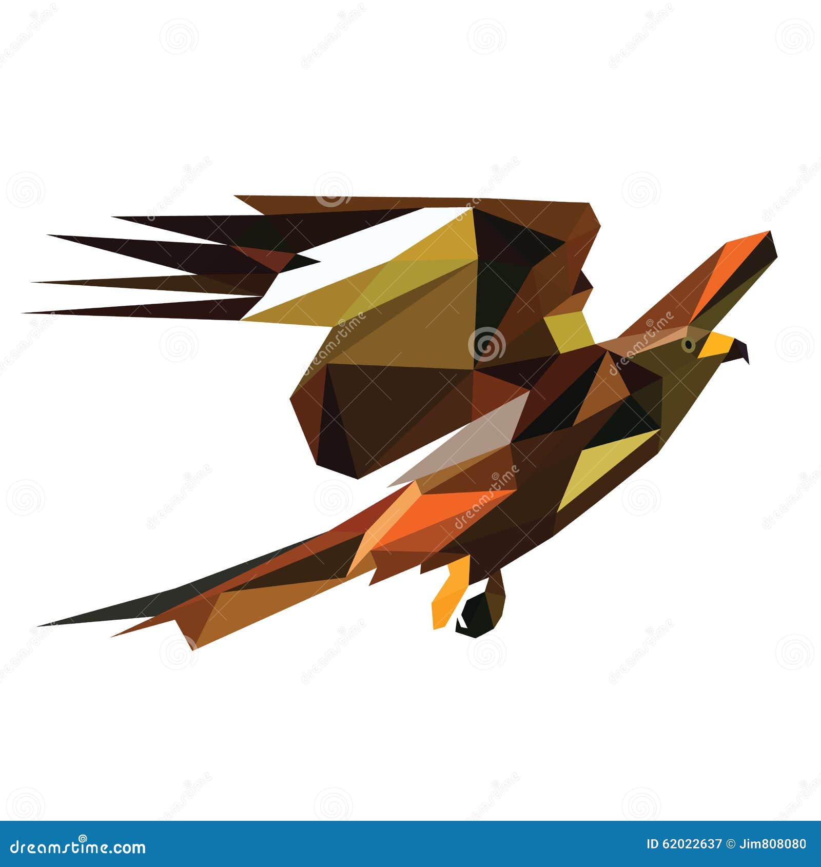 Low poly bird stock illustration. Illustration of wildlife - 62022637