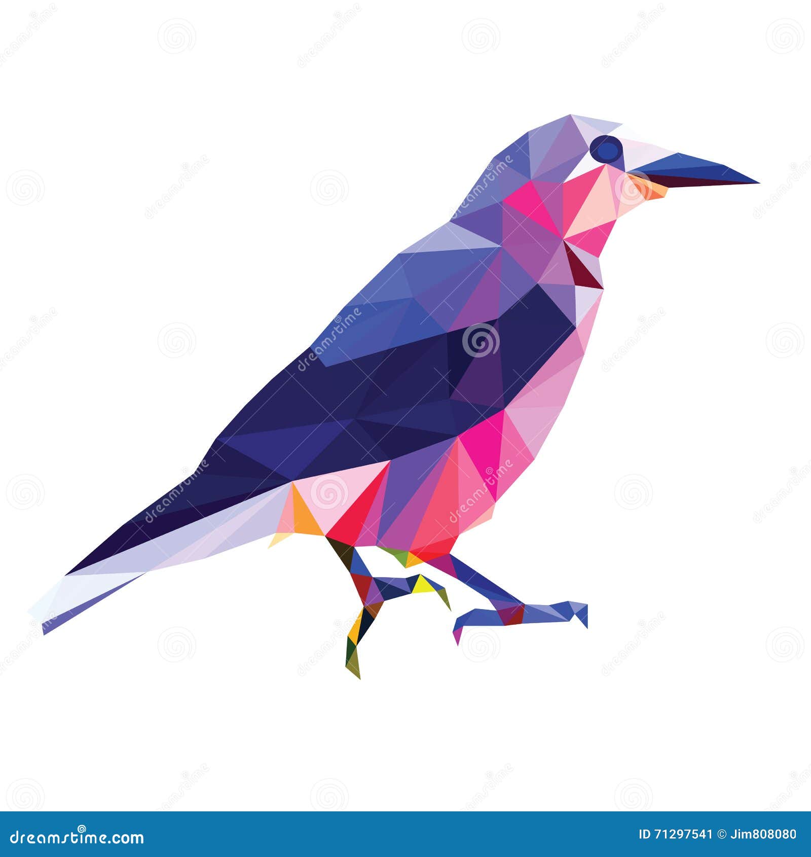 Low poly bird stock illustration. Illustration of concept - 71297541
