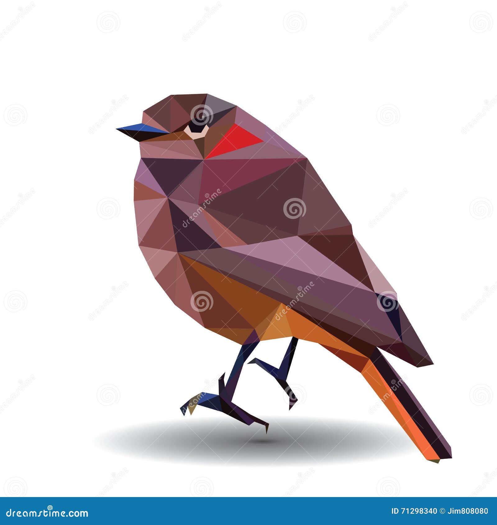 Low poly bird stock illustration. Illustration of animal - 71298340