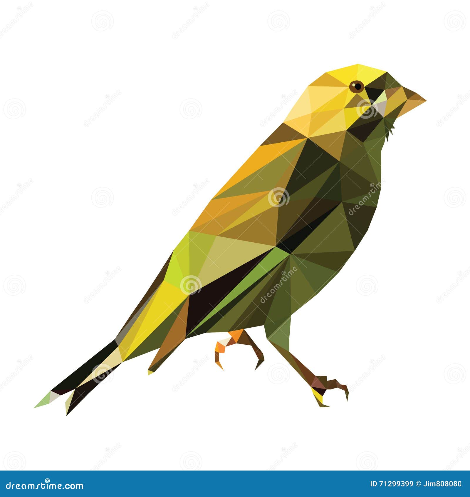 Low poly bird stock illustration. Illustration of polygonal - 71299399