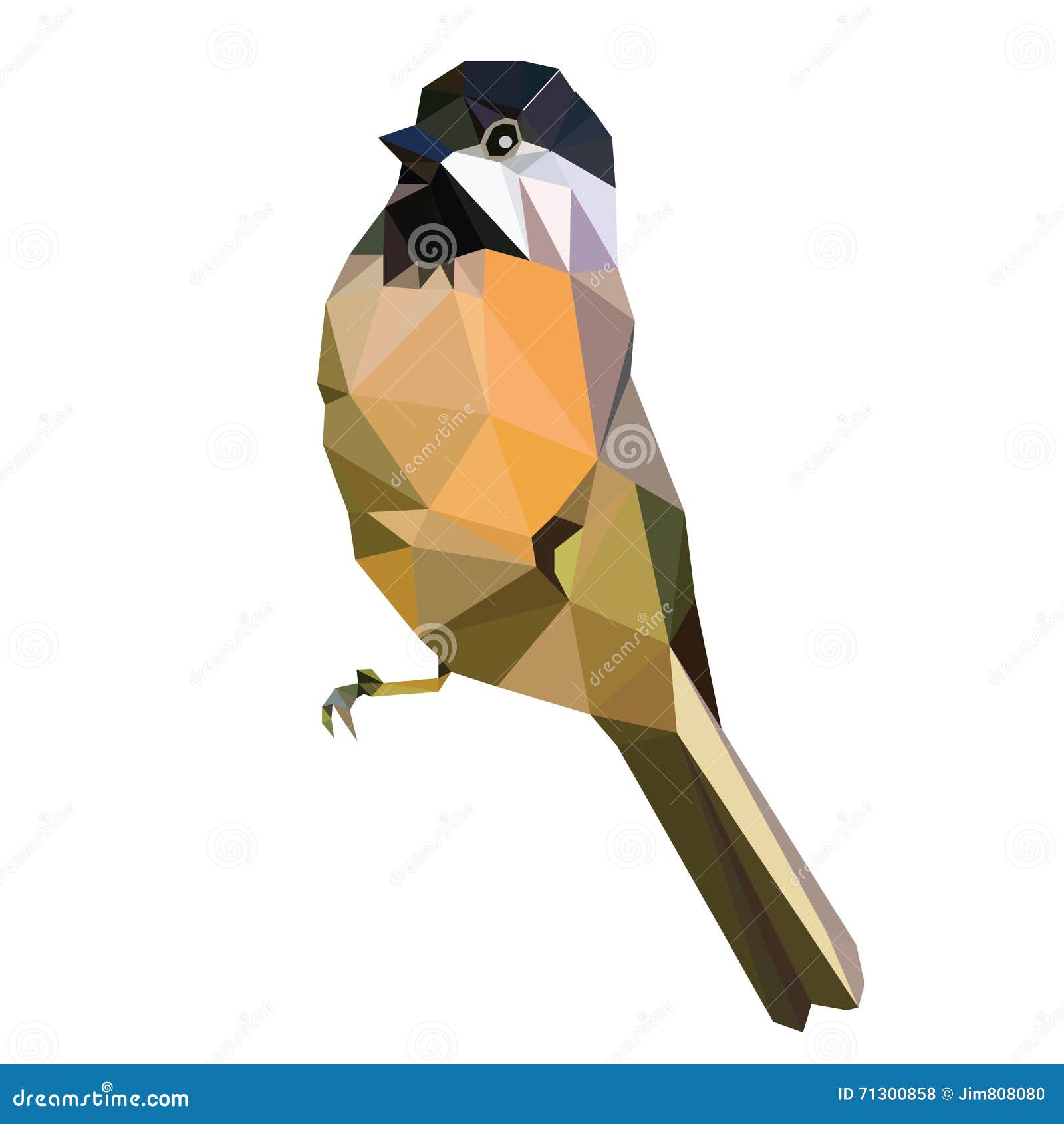 Low poly bird stock illustration. Illustration of christmas - 71300858