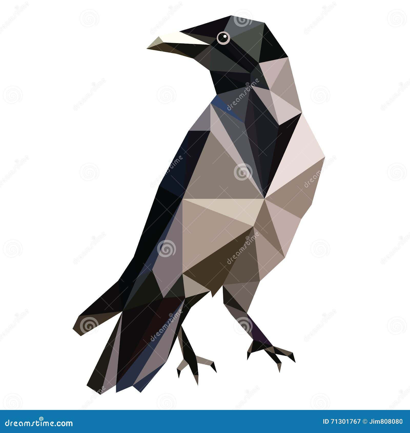 Low poly bird stock illustration. Illustration of colorful - 71301767