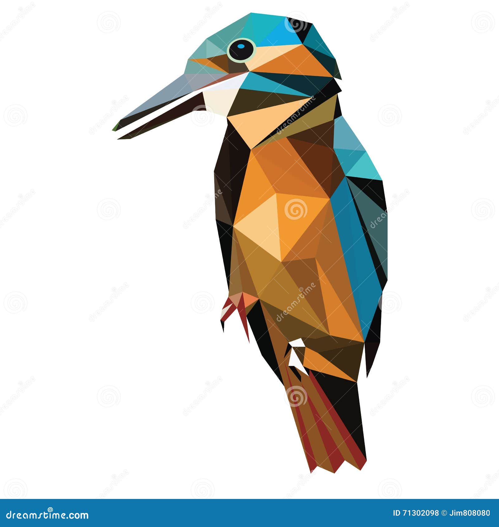 Low poly bird stock illustration. Illustration of concept - 71302098