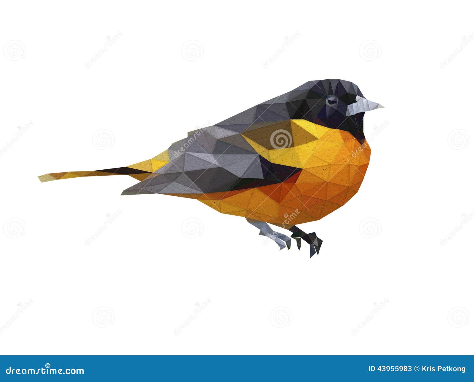 Low poly bird stock illustration. Illustration of name - 43955983
