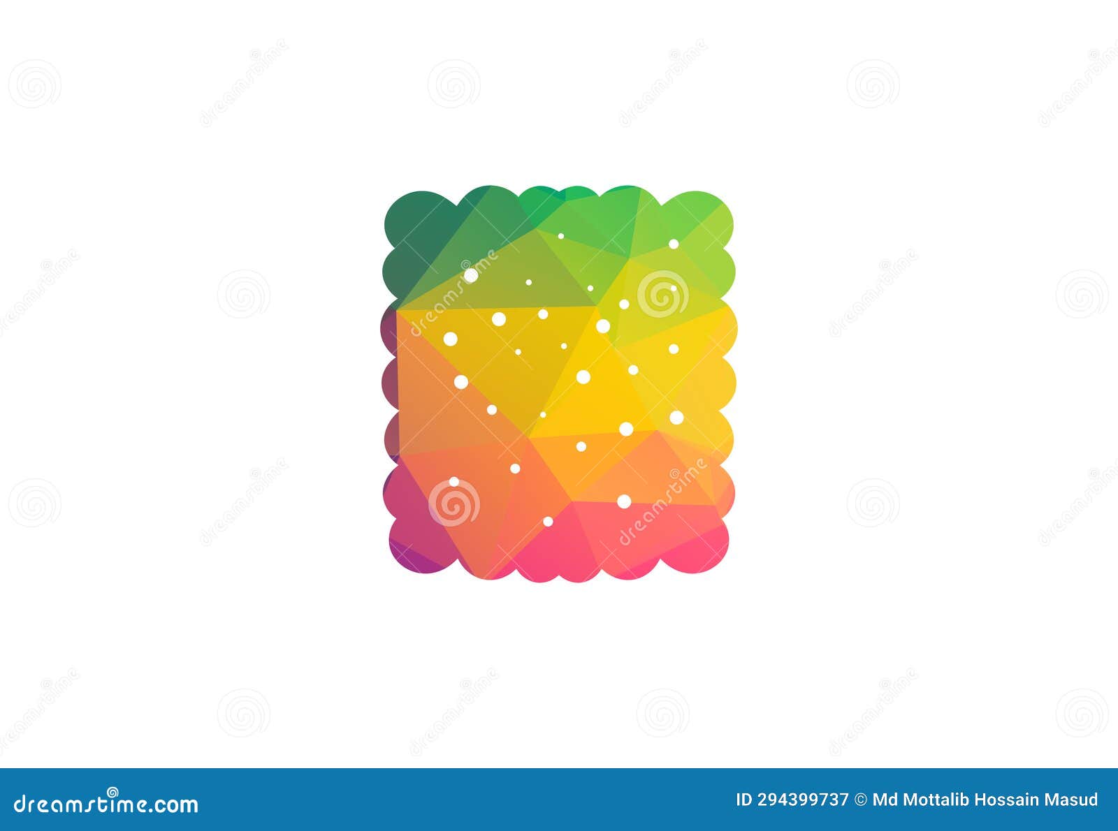 Low Poly and Biscuit, Crunch, Crispy, Snack Shape Logo Design, Vector ...