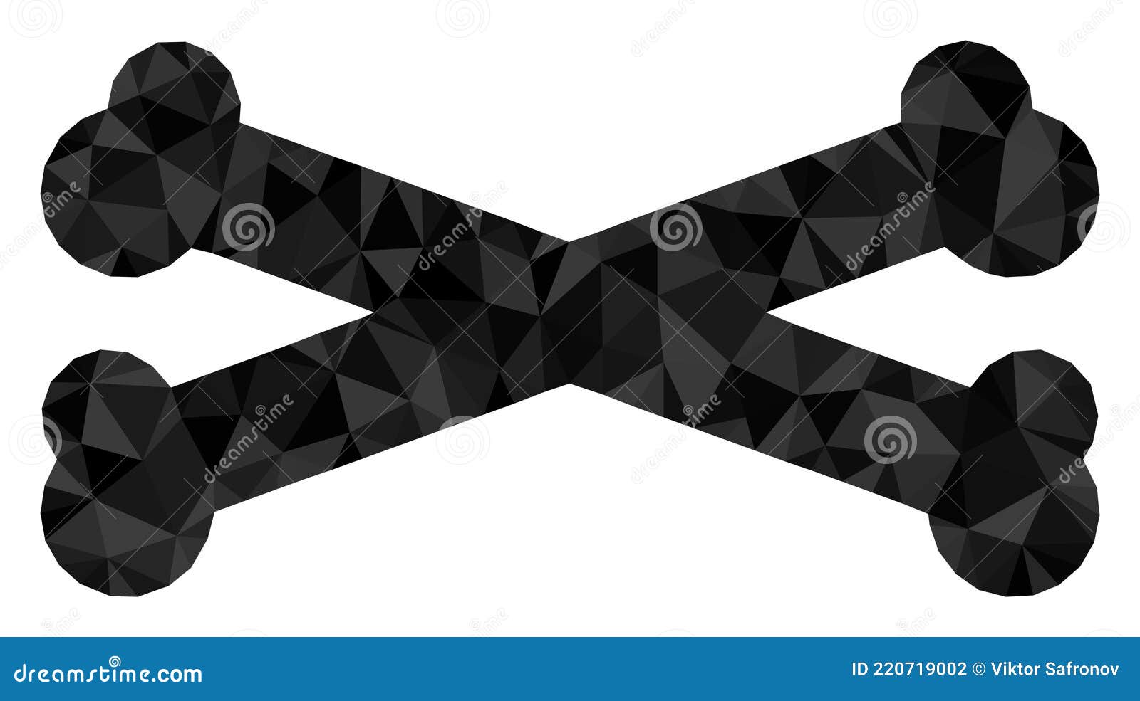Bones Lowpoly Icon stock vector. Illustration of basis - 220719002