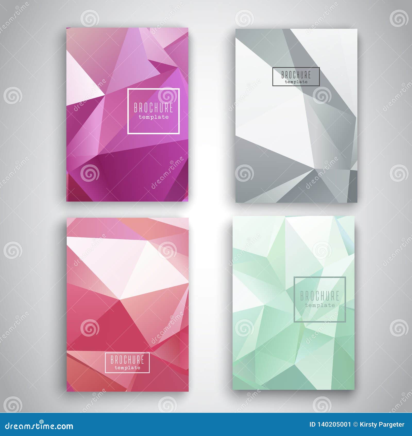 Low poly brochure designs stock illustration. Illustration of poly ...