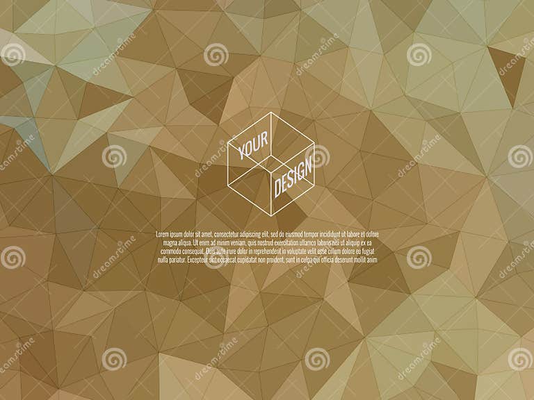 Low Poly Brown Pattern Background Design Stock Vector - Illustration of ...