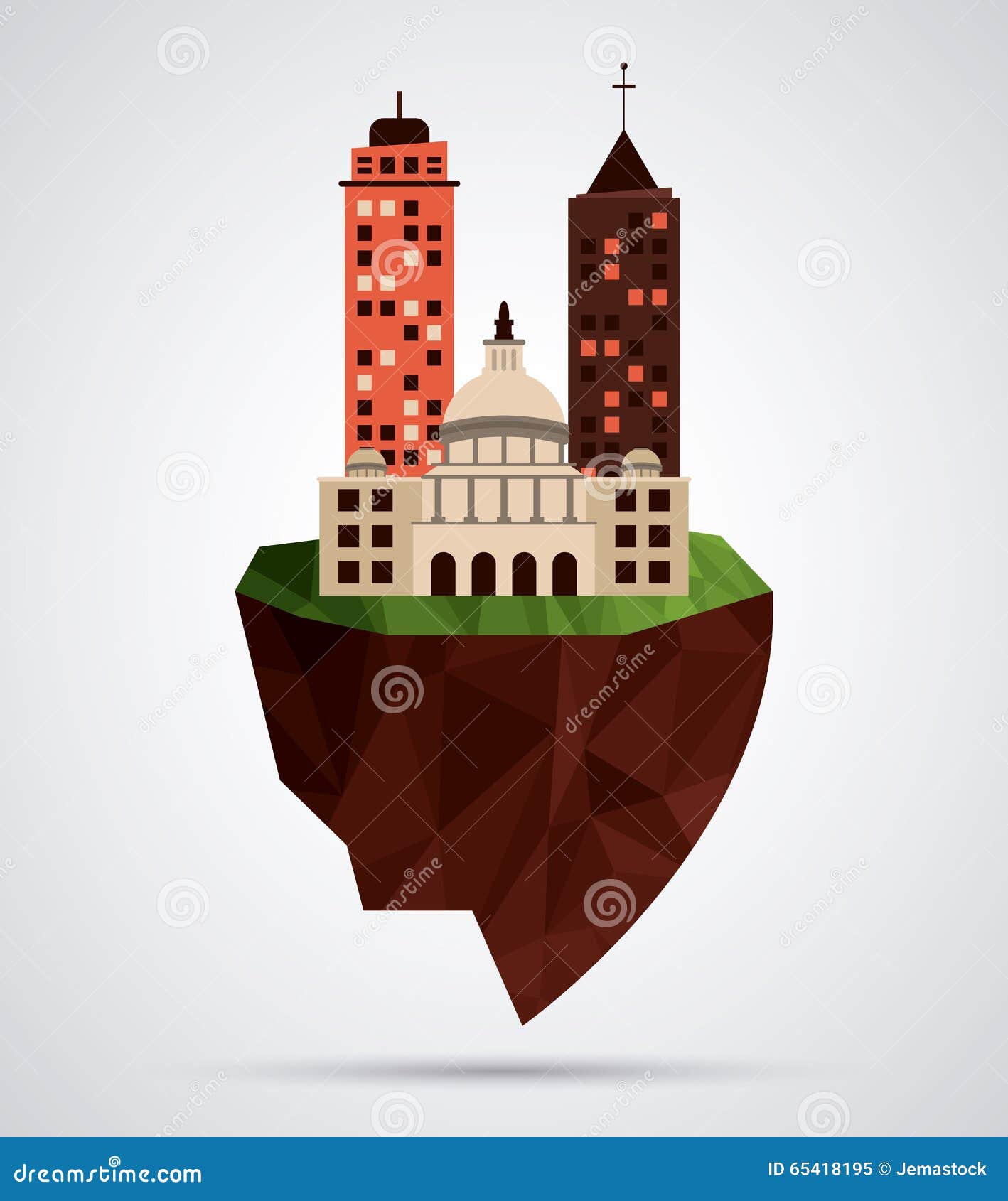 Low Poly building design stock vector. Illustration of city - 65418195
