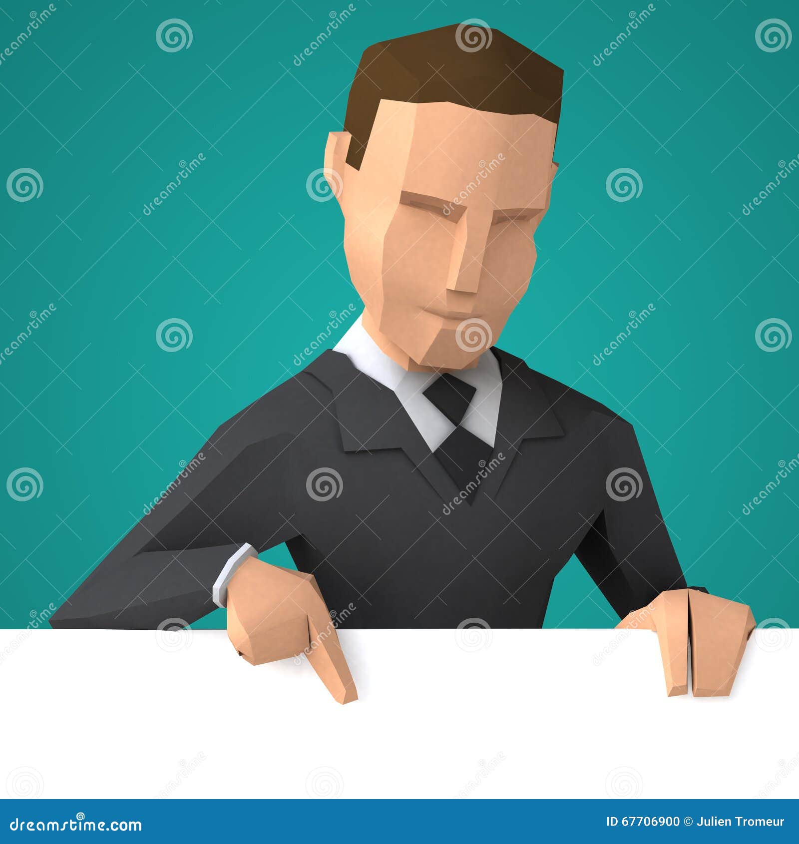 Low poly business man stock illustration. Illustration of person - 67706900