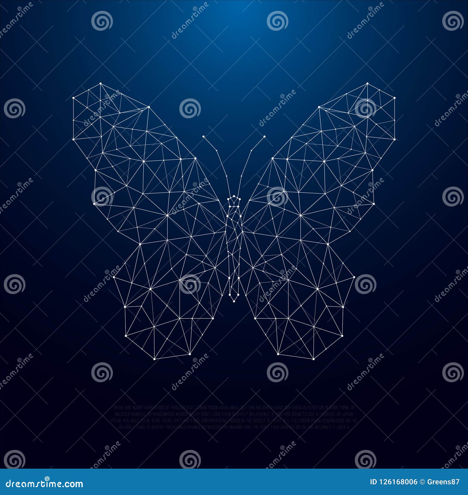 Low Poly Butterfly Silhouette. Vector Illustration | CartoonDealer.com ...
