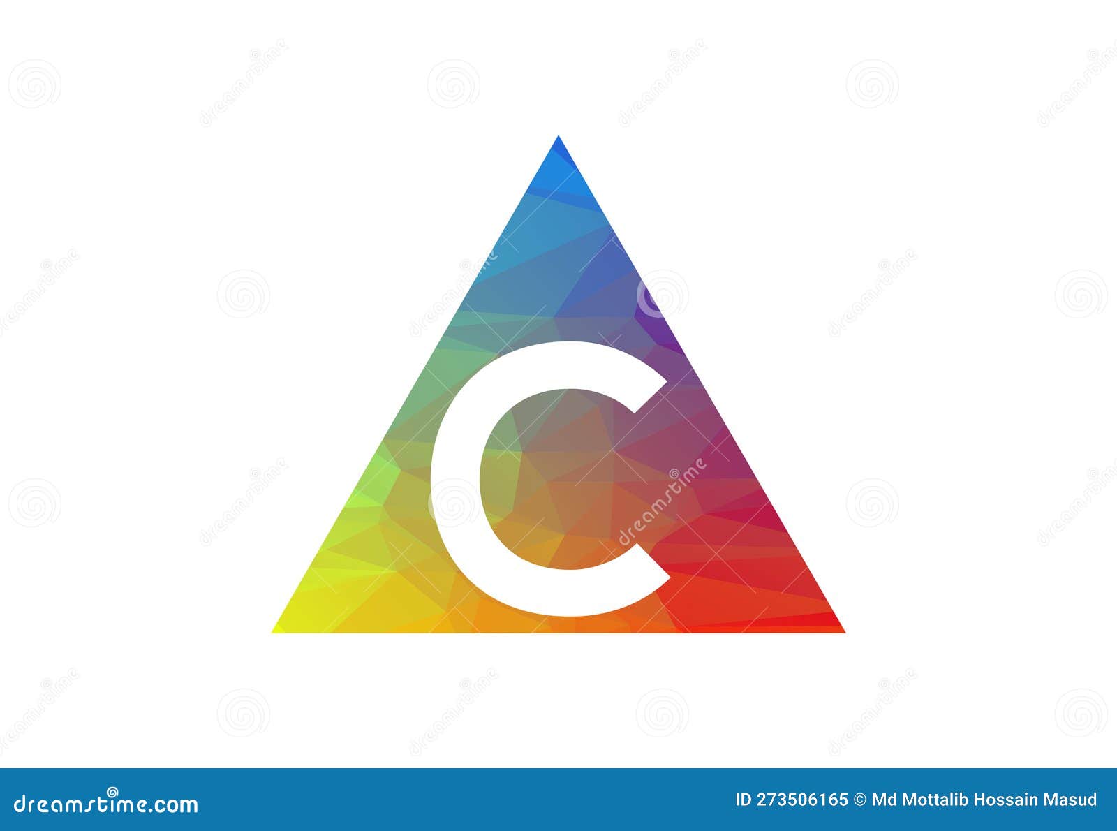 Low Poly and C Letter Logo Design, Vector Illustration Stock ...