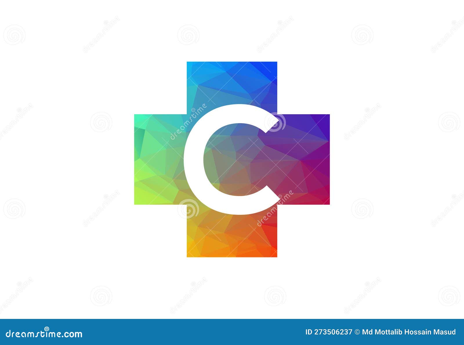 Low Poly and C Letter Logo Design, Vector Illustration Stock ...
