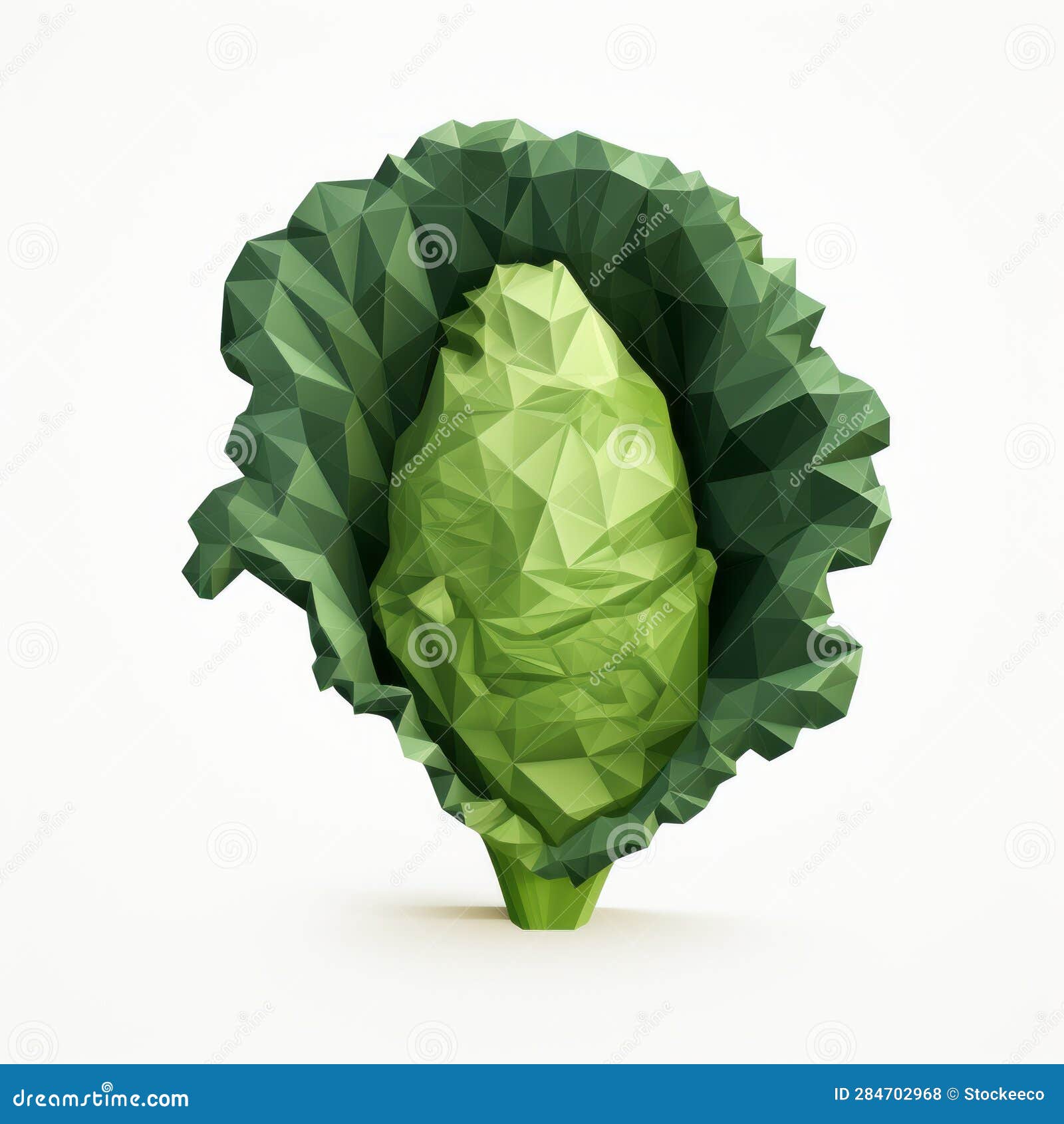 Low Poly Art Cabbage: Geometric Graphic Illustration Stock Illustration ...