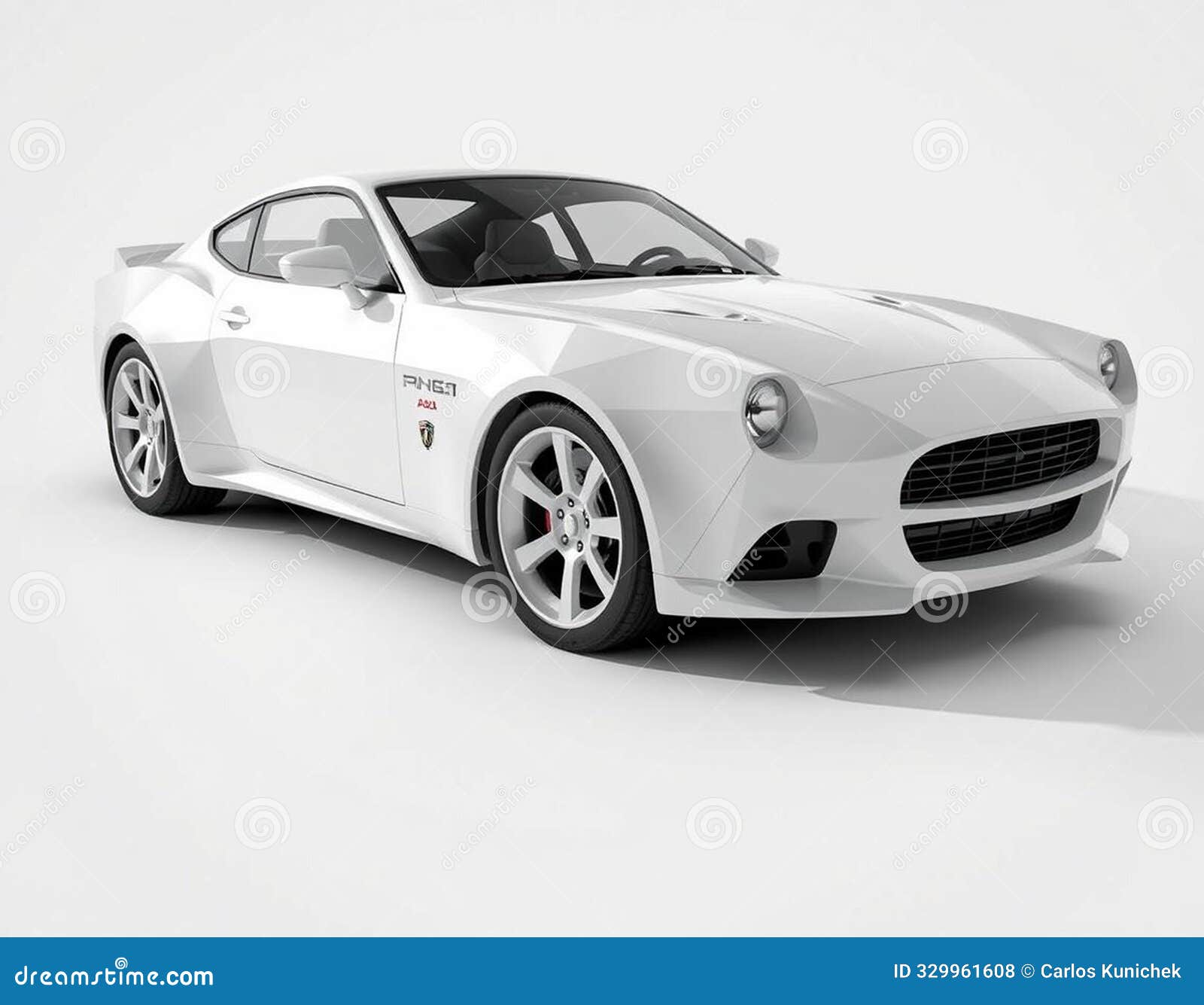 Low Poly Car 3d Render - Generated by Ai Stock Illustration ...