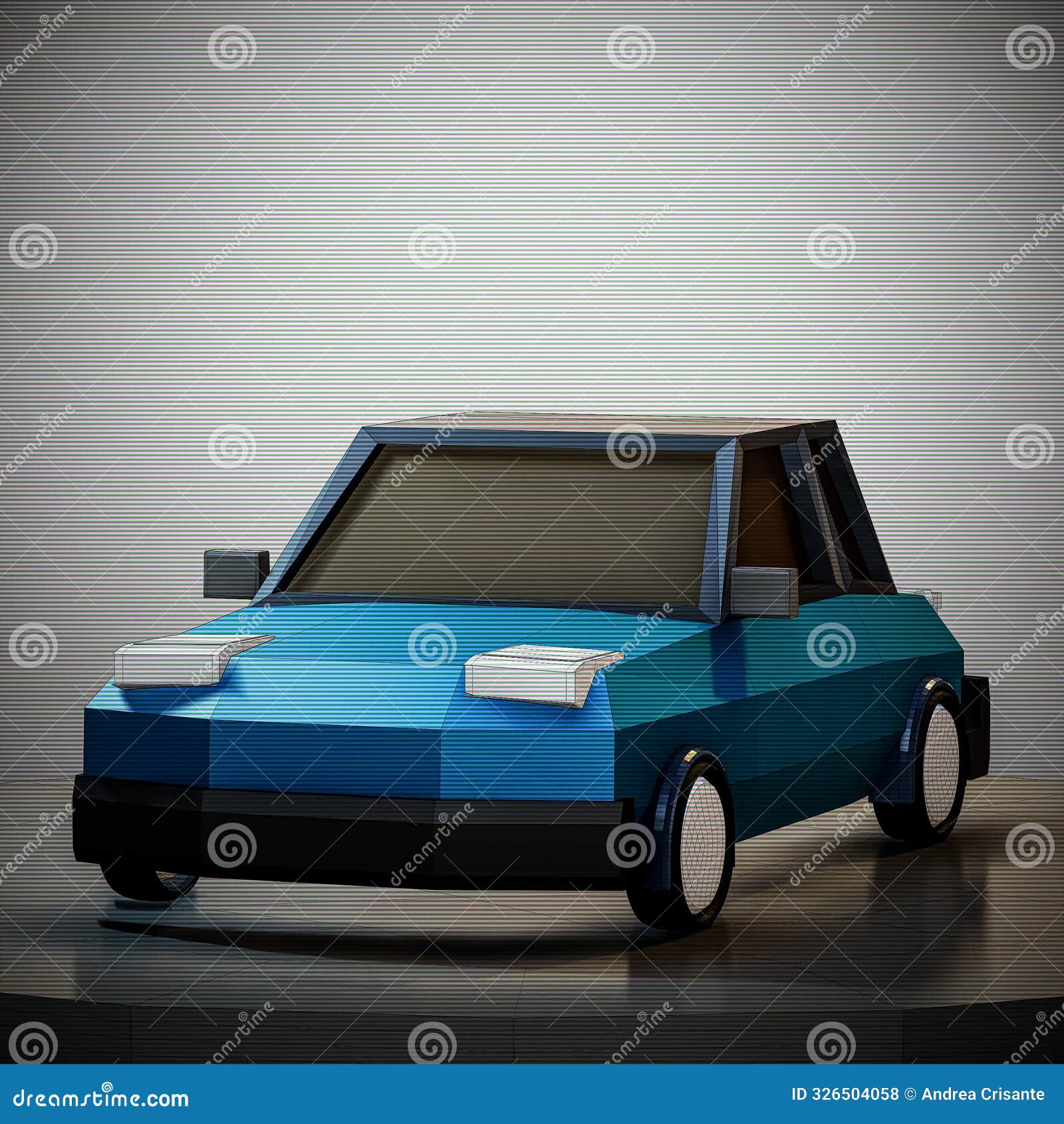 Low Poly Car Isolated on White Stock Illustration - Illustration of ...